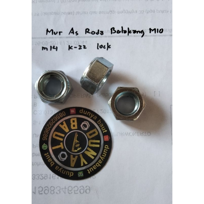 Jual 1105- mur roda belakang Mio m14 kunci 22, mur lock | Shopee Indonesia