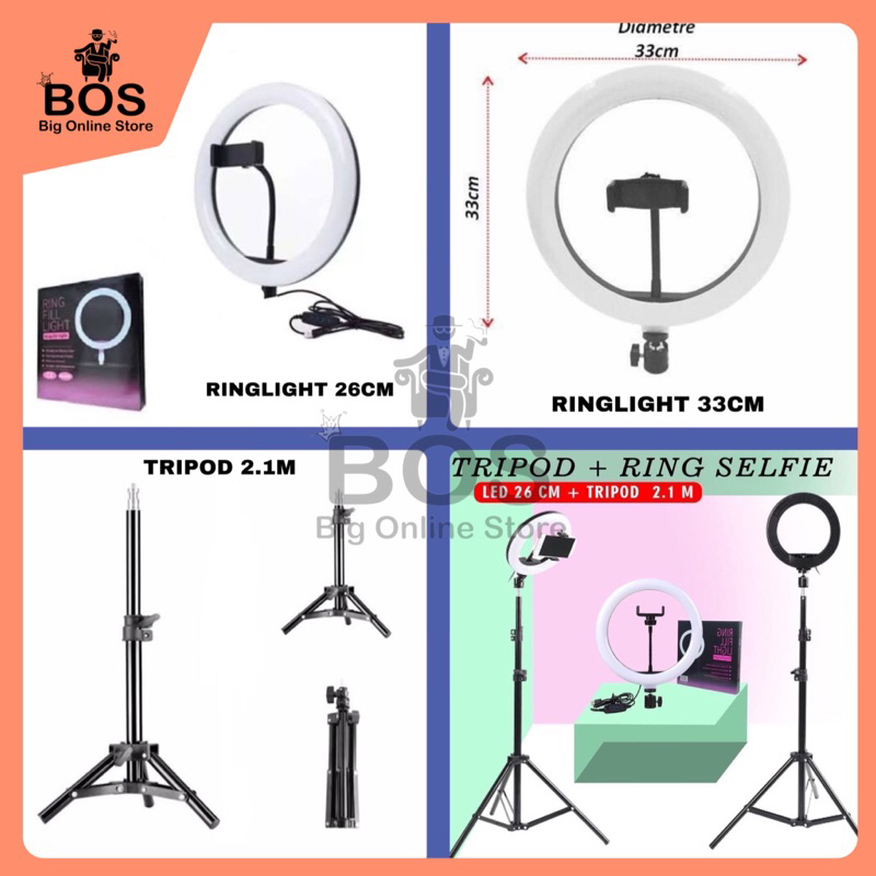 Jual BOS - ( Min. 5 Pcs ) Tripod Live Streaming 2.1m/2.1 Meter | Lampu ...
