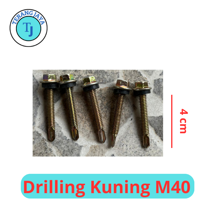 Jual BAUT BAJA RINGAN / TASO - SEKRUP DRILLING ROOFING KUNING M40 - 4CM ...
