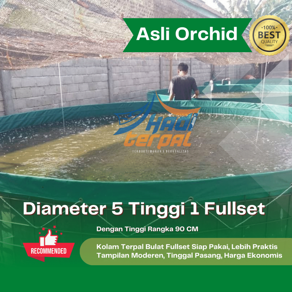 Jual Kolam Terpal Bulat Fullset diameter 5 tinggi 1 meter Merk Orchid ... Jual Kolam Terpal Bulat Fullset diameter 5 tinggi 1 meter Merk Orchid ...