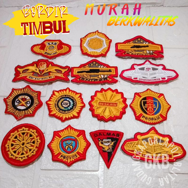 Jual bordir polri timbul 3d wing | Shopee Indonesia