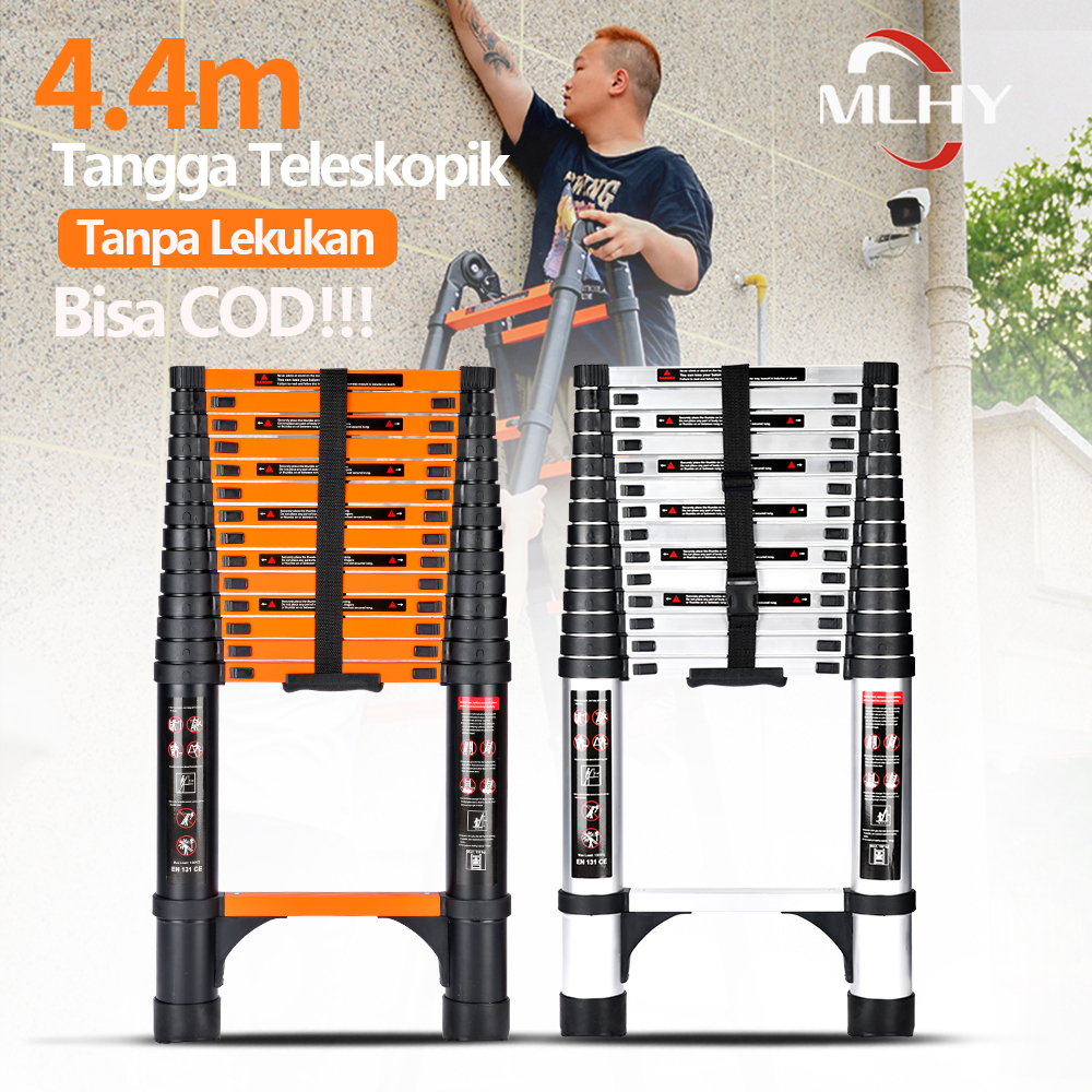 Jual Ready！MLHY Tangga Lipat Aluminium Teleskopik 4.4M Single ...