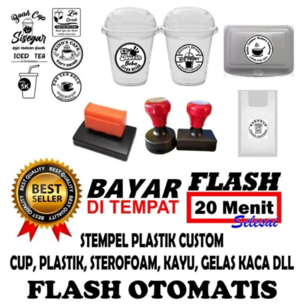Jual STEMPEL FLASH PERMANEN // STEMPEL PELASTIK // STEMPEL STEROFOAM ...
