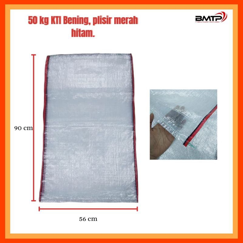 Jual Karung Beras 50 kg Transparan Bening merk KTI /per 1 ball isi 1000 ...