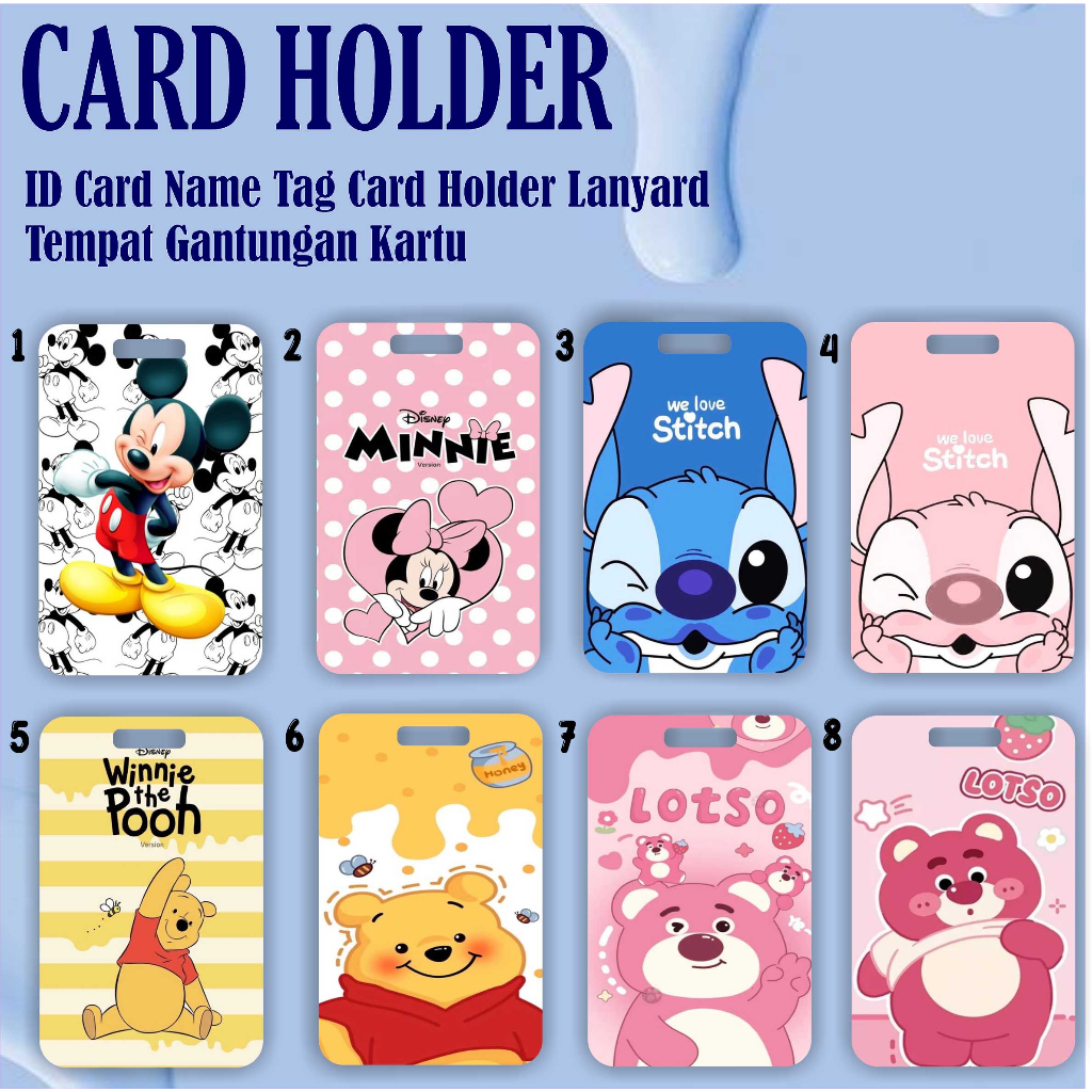 Jual LANYARD CARD HOLDER Name Tag Motif Disney Kartu E-money Brizzi ...