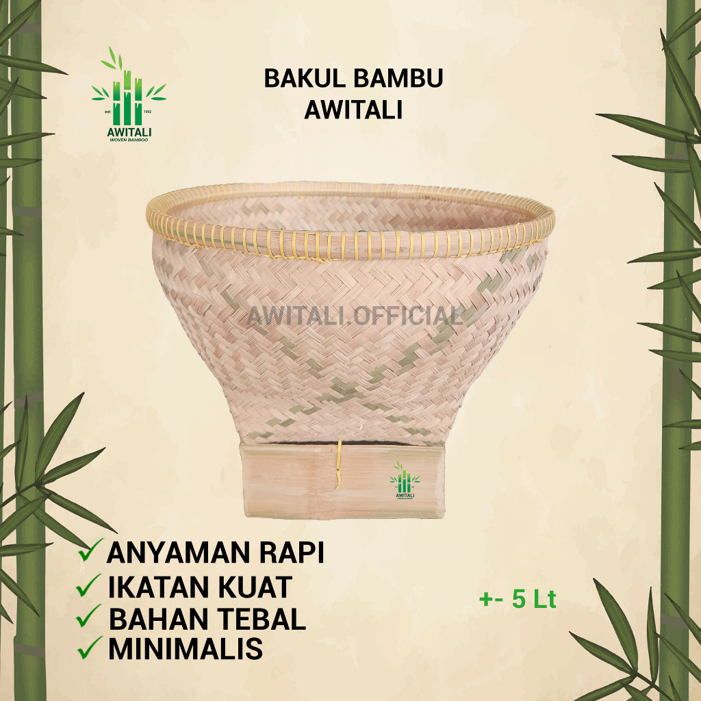 Jual AWITALI Bakul Nasi Bambu Grade A 5lt | Shopee Indonesia