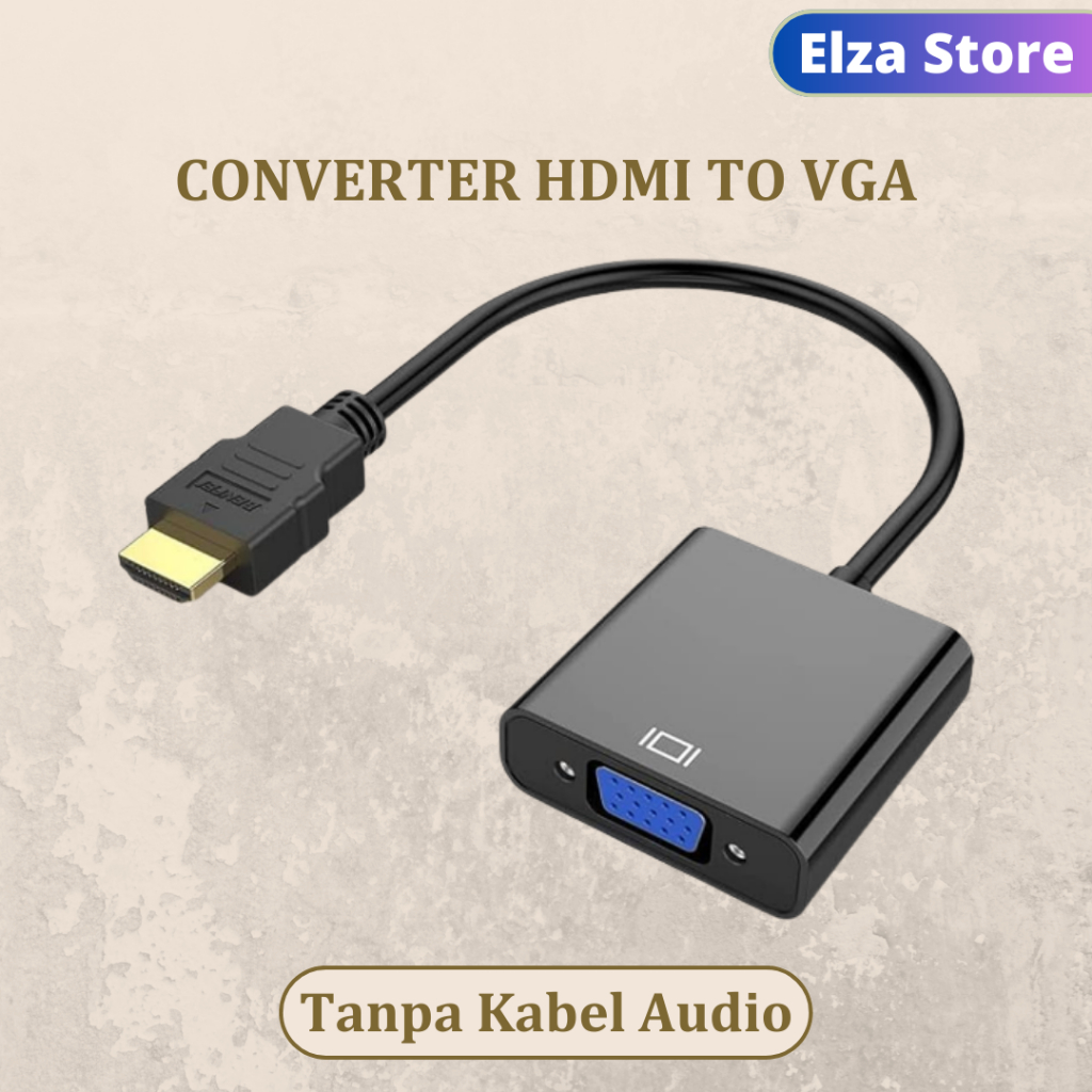 Jual CONVERTER HDMI TO VGA / KABEL HDMI TO VGA / KONEKTOR HDMI TO VGA | Shopee Indonesia