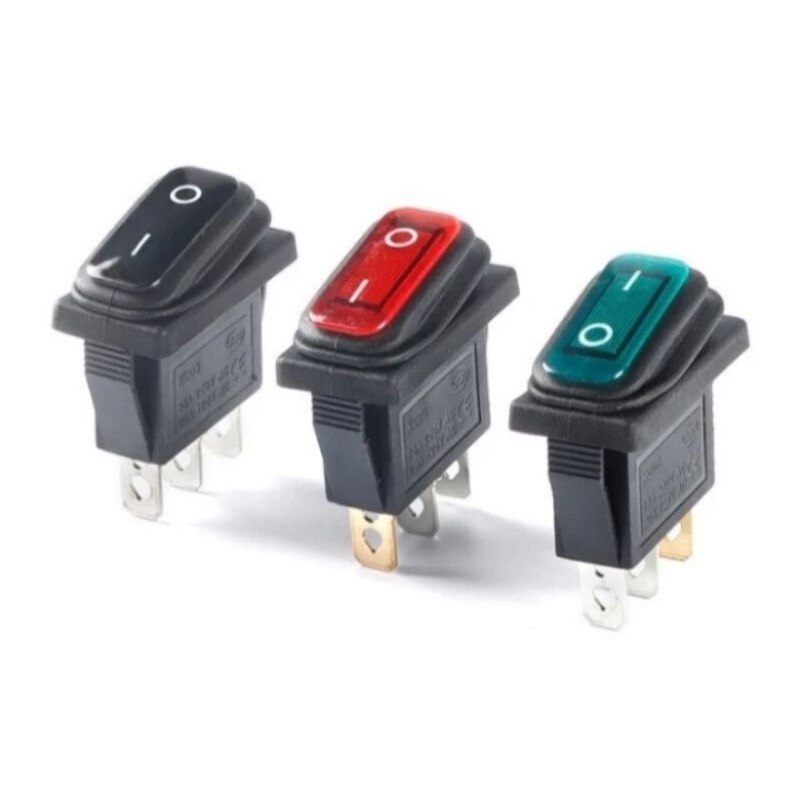 Jual SAKLAR SWITCH ON/OFF 3 PIN DC 12-24 VOLT 15A WATERPROOF KCD3 HIJAU ...