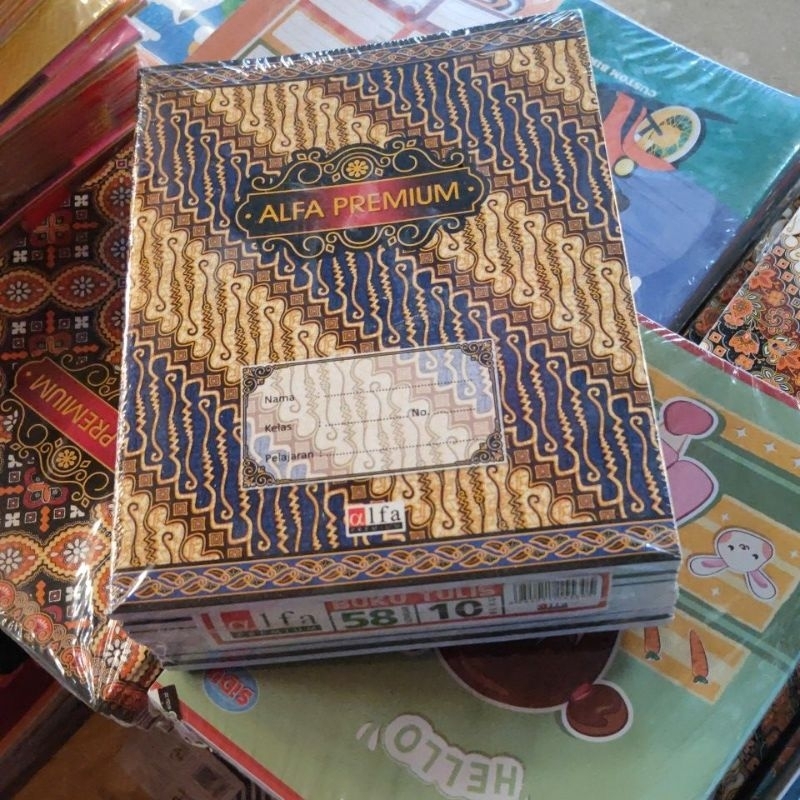 Jual Buku tulis Alfa premium Batik isi 58 lembar | Shopee Indonesia