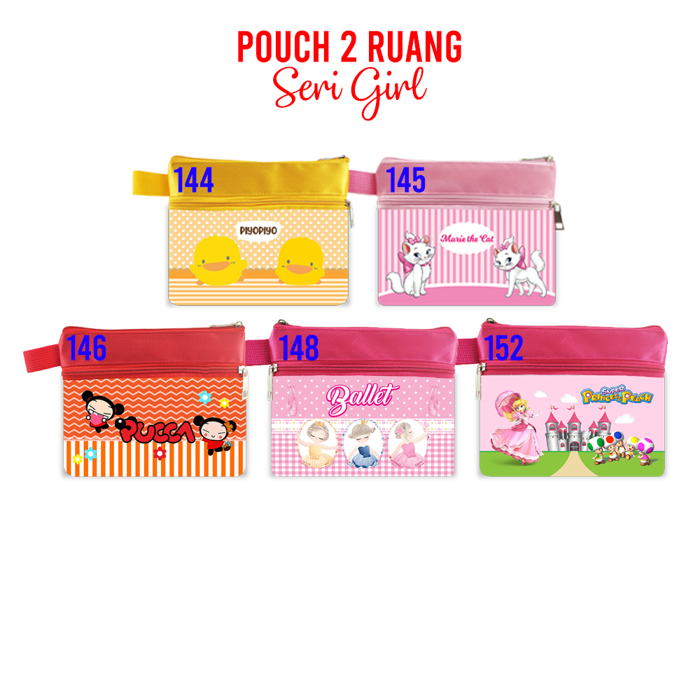Jual Pouch 2 RUANG Seri Girl Dompet Anak Dompet Suvenir Gift Ulang ...
