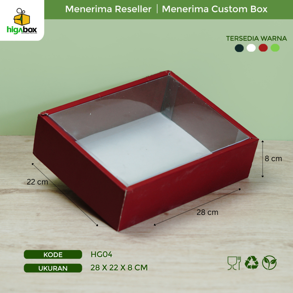 Jual Kotak Kue Mika / Box Tart Mika / Box Toples Kue / Box Cookies ...