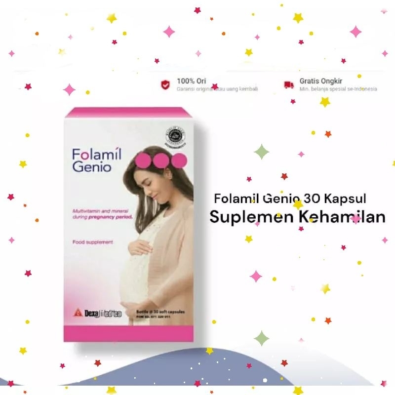 Jual Folamil Genio 30 Kapsul / Vitamin Suplemen Ibu Hamil / Original ...