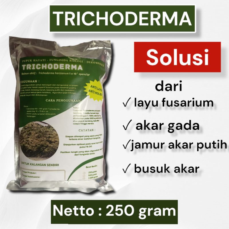 Jual TRICODERMA / PUPUK HAYATI TRICODERMA / BIOFUNGISIDA 250 GRAM ...