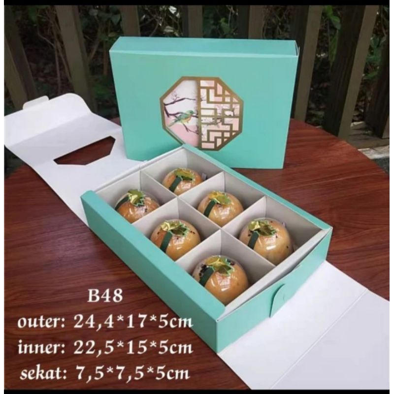 Jual Kotak Mooncake Sekat 6 / Kotak Kue Bulan / Dus Kue /Box Kue | Shopee Indonesia