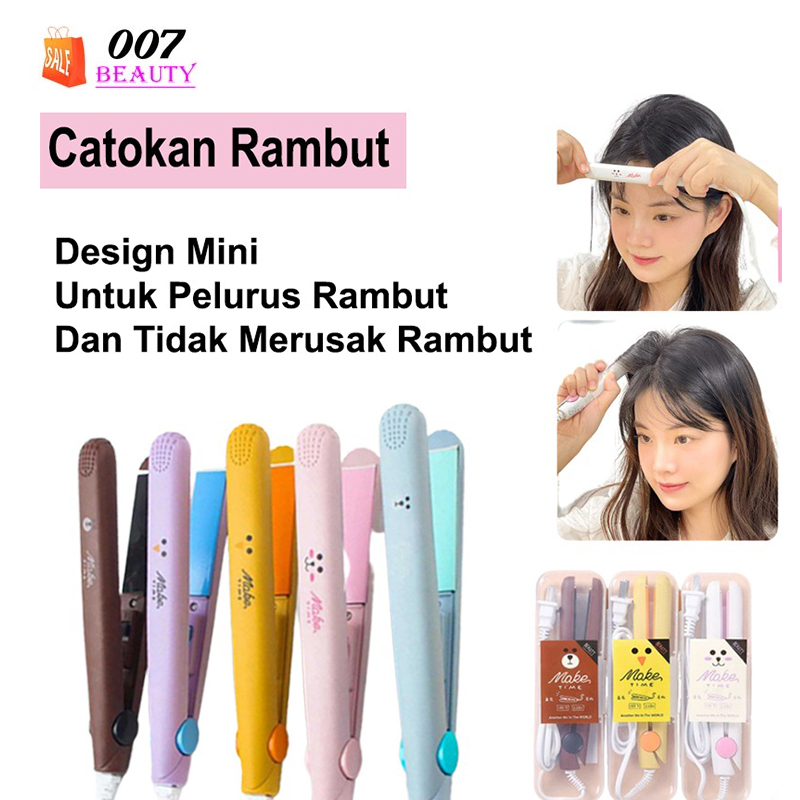 Jual Catokan Rambut Mini Make Time Karakter 2IN1 Lurus Curly Keriting ...