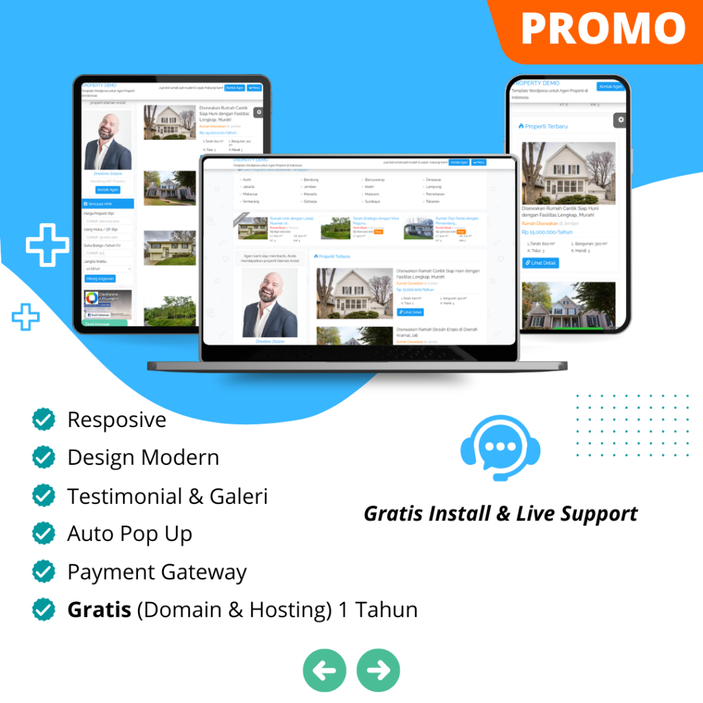 Jual WEBSITE LISTING PROPERTY CARI DAN SEWA KOST (GRATS DOMAIN ...