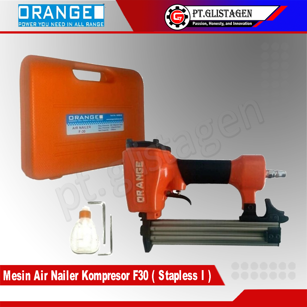 Jual ORANGE F30 Mesin Air Nailer Steples Lurus Tembak Kompresor Angin ...