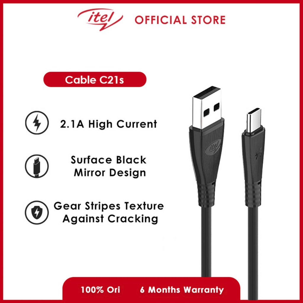 Jual Itel Cable C21s Durable Type-C Cable | Shopee Indonesia