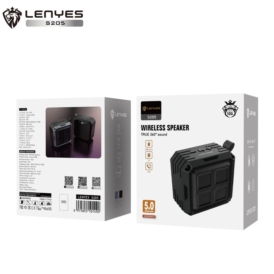 Jual ORIGINAL LENYES S205A Wireless Speaker Bluetooth 5.0 Mini Portable ...