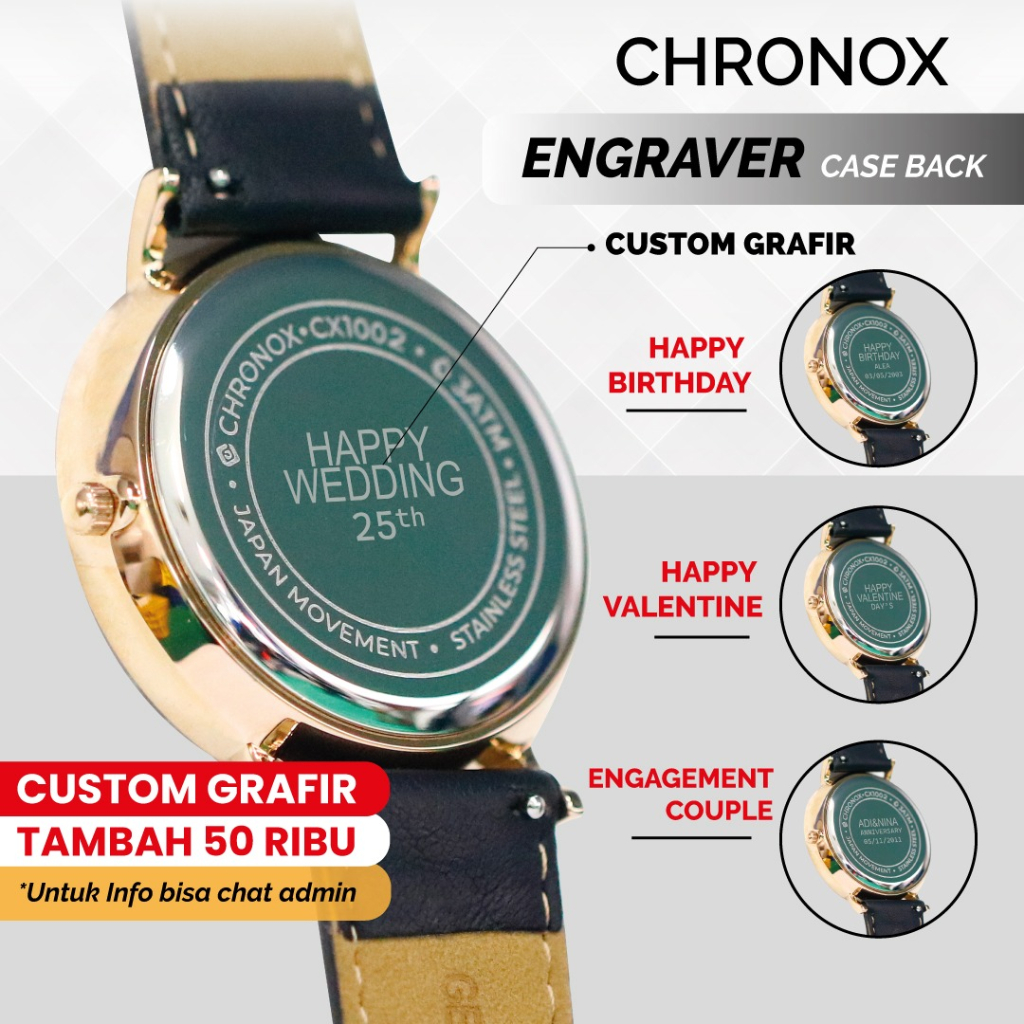 Jual Chronox Jasa Grafir Custom Penutup Plat Besi Jam Tangan Chronox ...