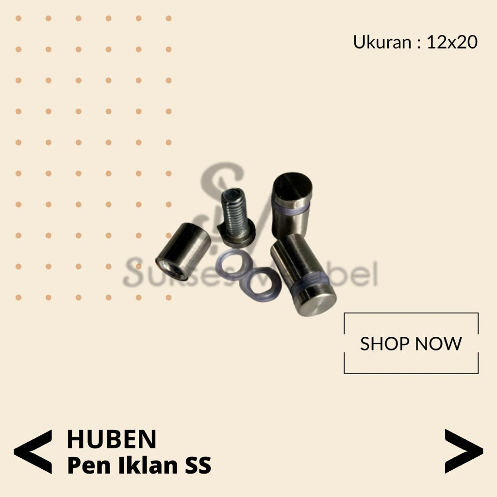 Jual PIK - 12 X 20 HUBEN / BAUT KACA AKRILIK / PEN IKLAN 12X20 | Shopee ...