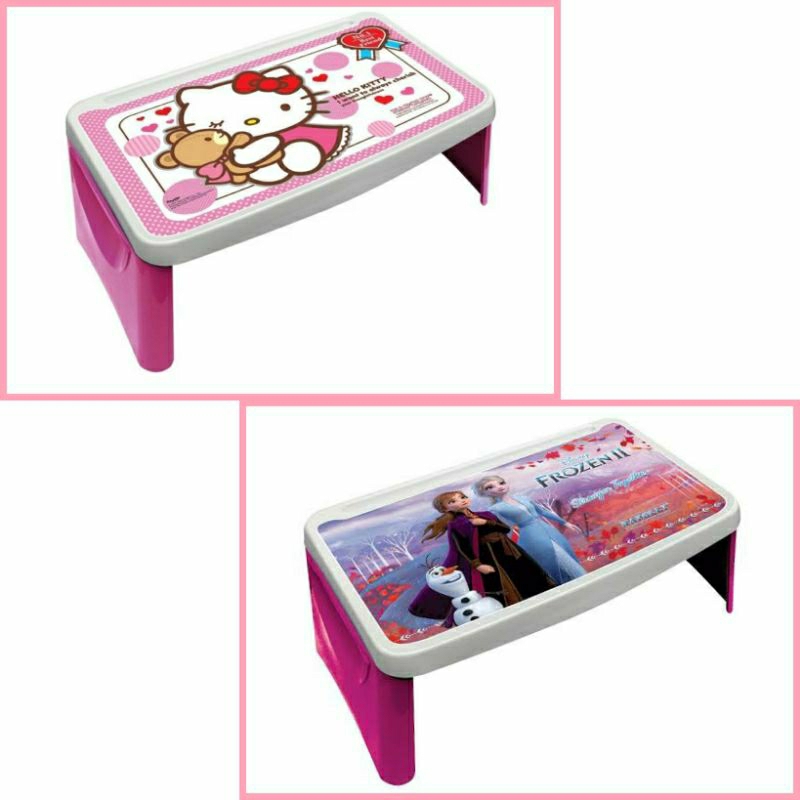 Jual meja belajar anak lipat hello kitty frozen lapdesk | Shopee Indonesia