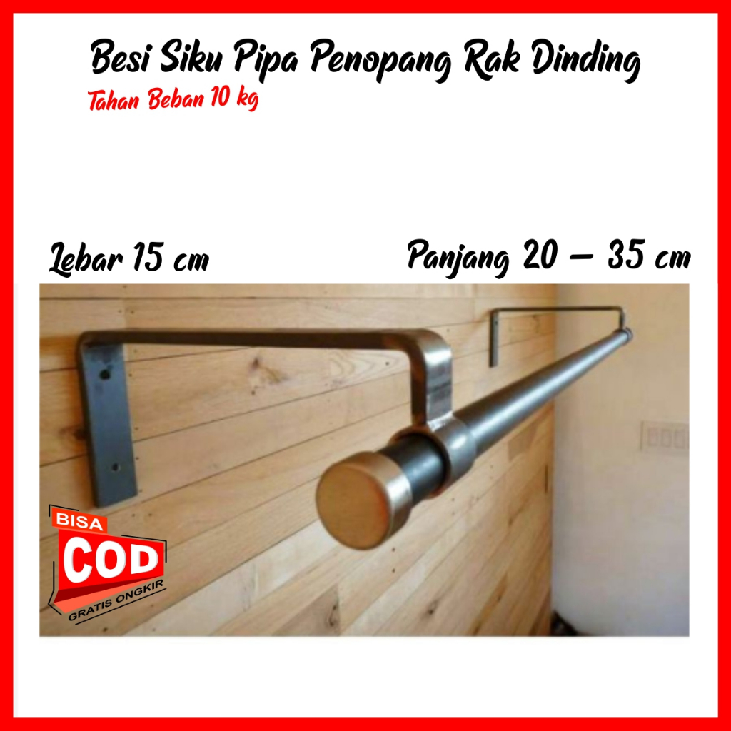 Jual Siku Pipa 3 inchi Besi Pengait Rak Dinding Hias | Bracket Besi ...