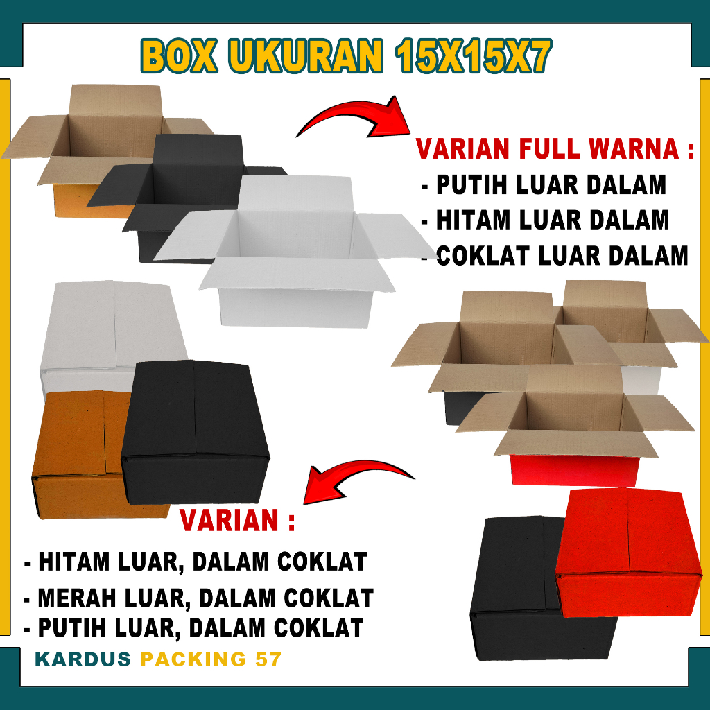 Jual Kardus 15x15x7 cm Karton Box Polos Corrugated | Shopee Indonesia