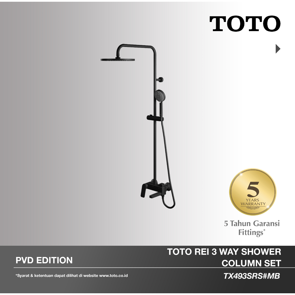 Jual TOTO MATTE BLACK Rei S Shower Column Set / Shower Tiang TX493SRS | Shopee Indonesia