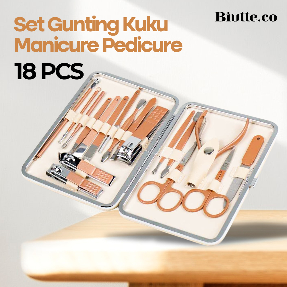 Jual Set Gunting Kuku Manicure Pedicure Nail Art 18 PCS - Biutte ZJQ-18 ...