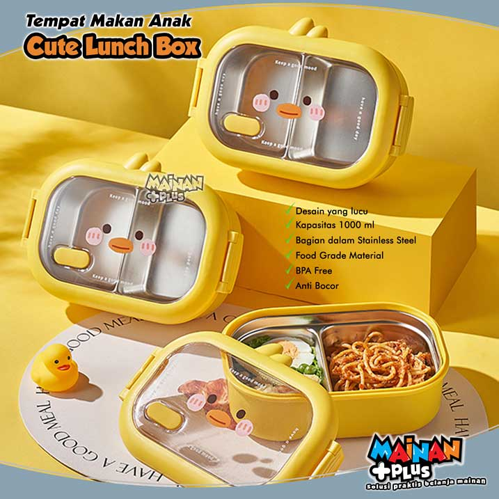 Jual Kotak Makan Bekal Anak Cute Bento Lunch Box Set Stainless Steel ...