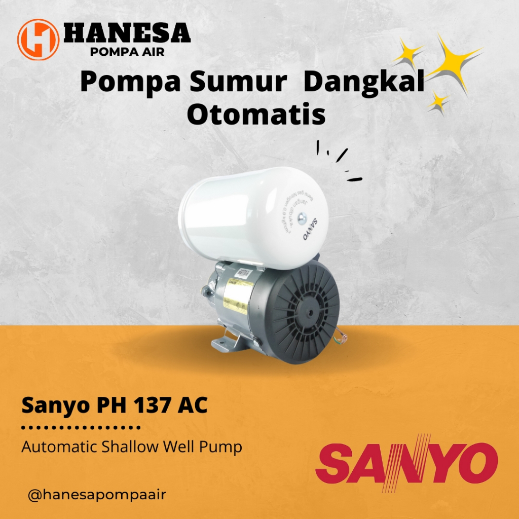 Jual Sanyo PH 137 AC S Pompa Air Sumur Dangkal Otomatis | Shopee Indonesia