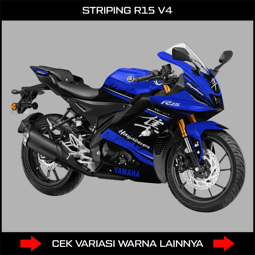 Jual Striping Motor R15 V4 Edisi Hayabusa / Stiker Decal Yamaha R15 V4 ...
