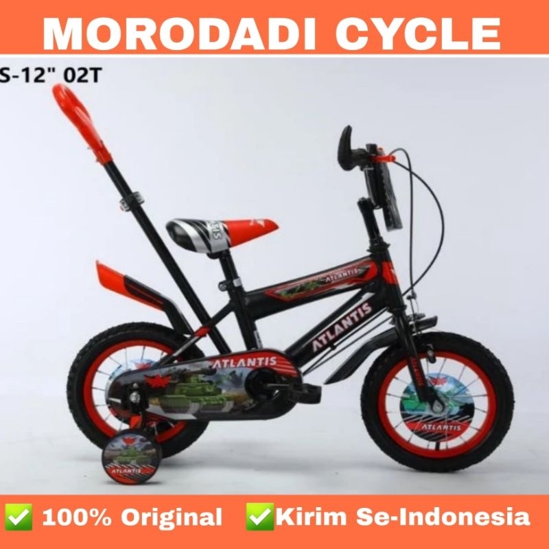 Jual Sepeda Anak BMX 12 inch Atlantis Tongkat Stir | Shopee Indonesia
