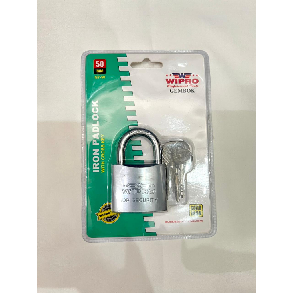 Jual Gembok besi wipro leher pendek 50mm G7-50 | Shopee Indonesia