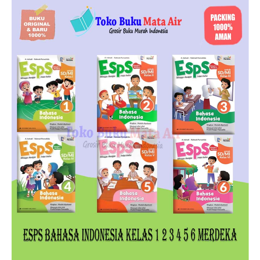 Jual BEST SELLER ESPS BAHASA INDONESIA SD/MI KELAS 1 2 3 4 5 6 REVISI KURIKULUM MERDEKA ...