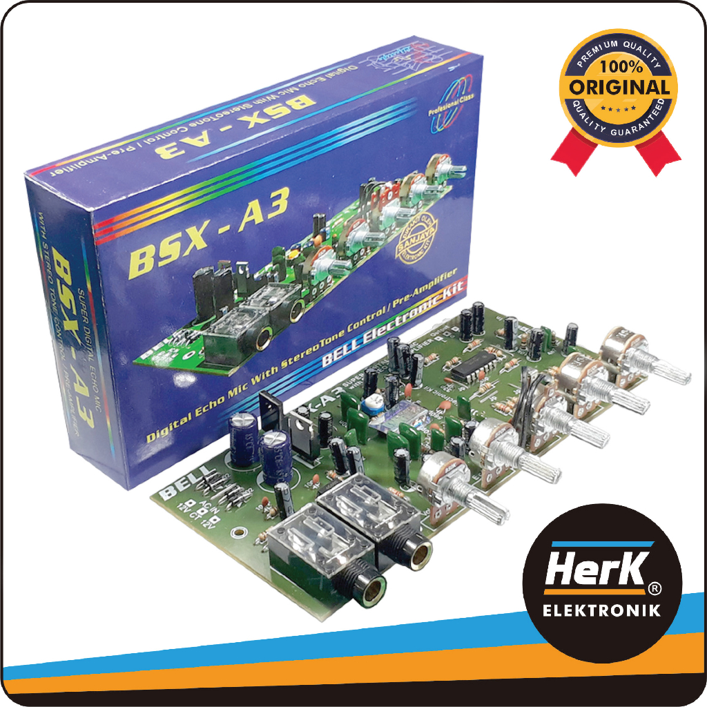 Jual KIT ECHO TONE CONTROL BSX-A3 BELL PLUS 2MIC Amplifier dengan Efek ...