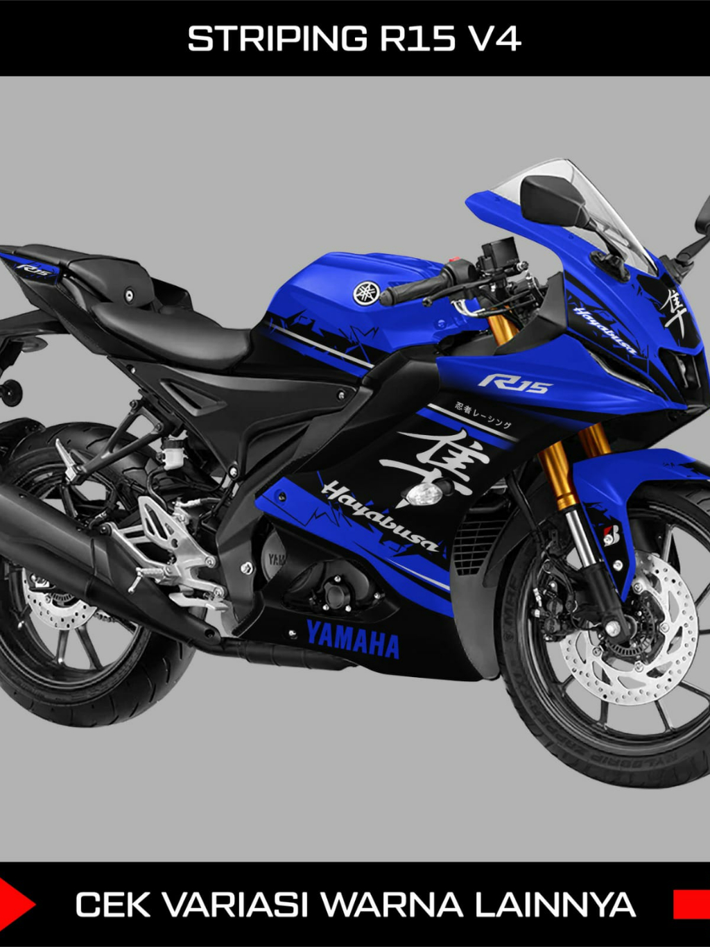 Jual Striping Motor R15 V4 Edisi Hayabusa / Stiker Decal Yamaha R15 V4 ...