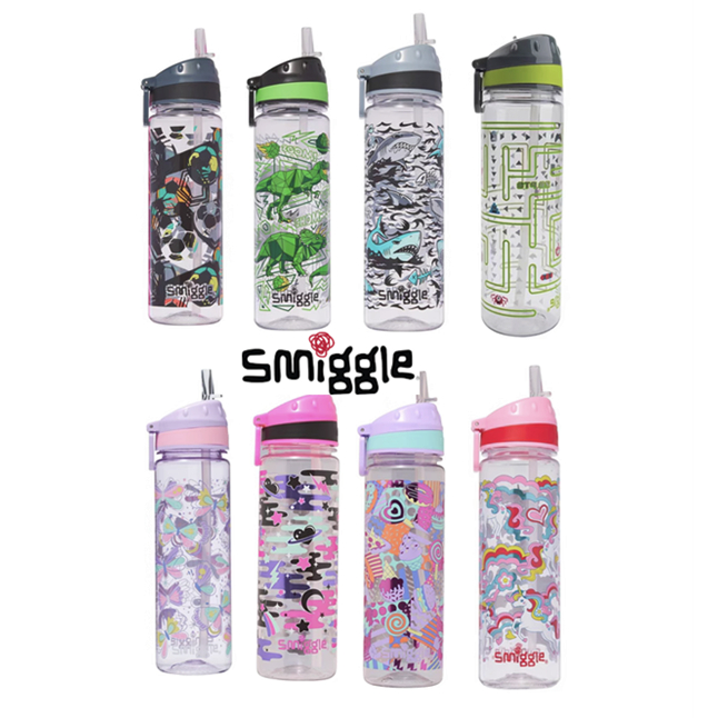 Jual Botol Minum SMIGGLE Sedotan Bottle Anak Sekolah Robot Dino Ghost Monster Unicorn Shark ...