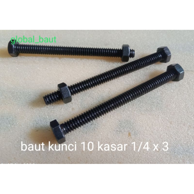 Jual baut 1/4 x 3" ( baut kunci 10 drat kasar ) robahan baut intek ...