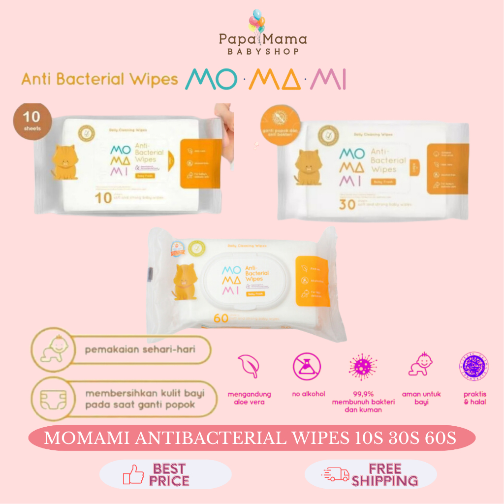 Jual Momami Anti Bacterial Wipes Tissue Basah Bayi Anti Bakteri ...
