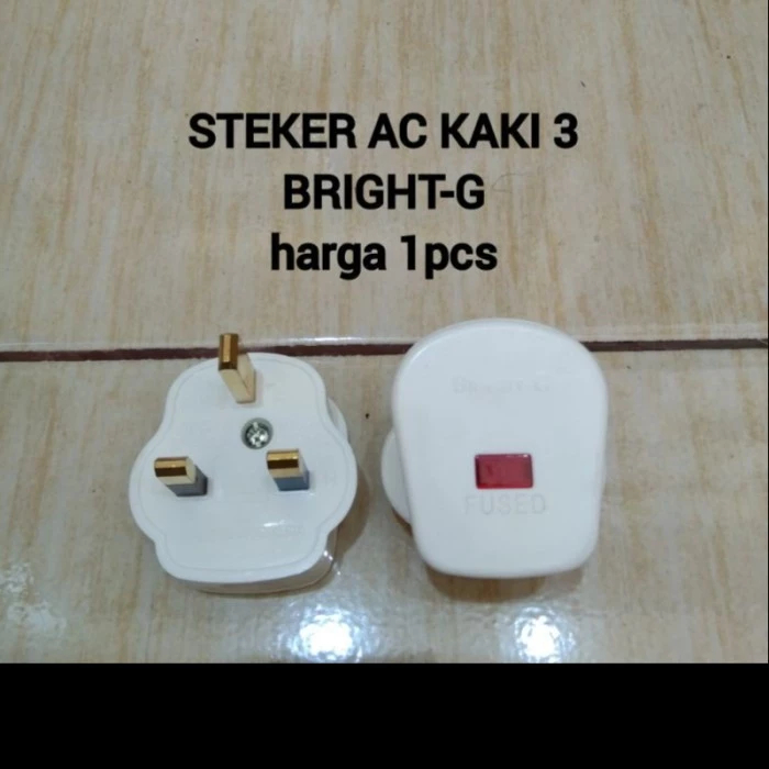 Jual Bright G BG-9668 Steker AC 3 Kaki 3 Colokan Listrik AC 3 PIN SNI ...