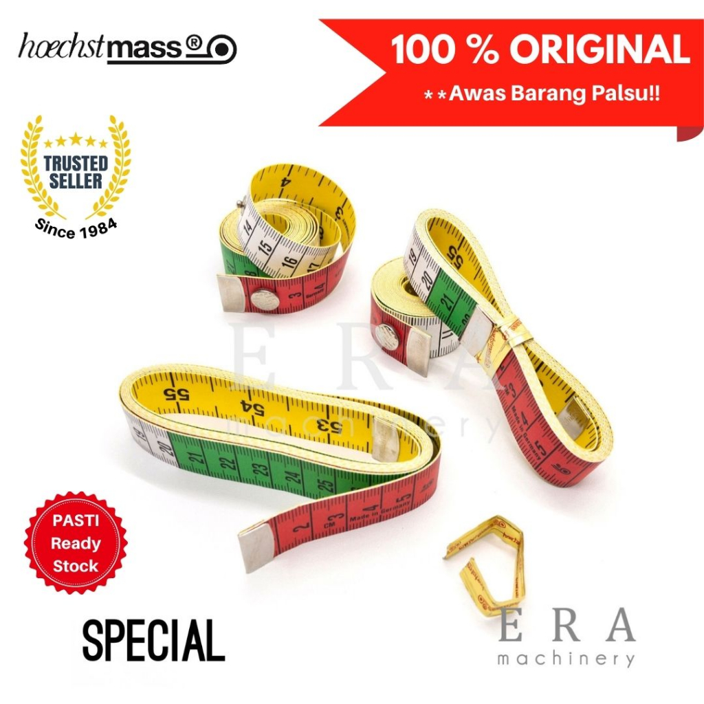 Jual ASLI Meteran Jahit Jerman SPECIAL Hoechstmass Tape Measure 150cm ...