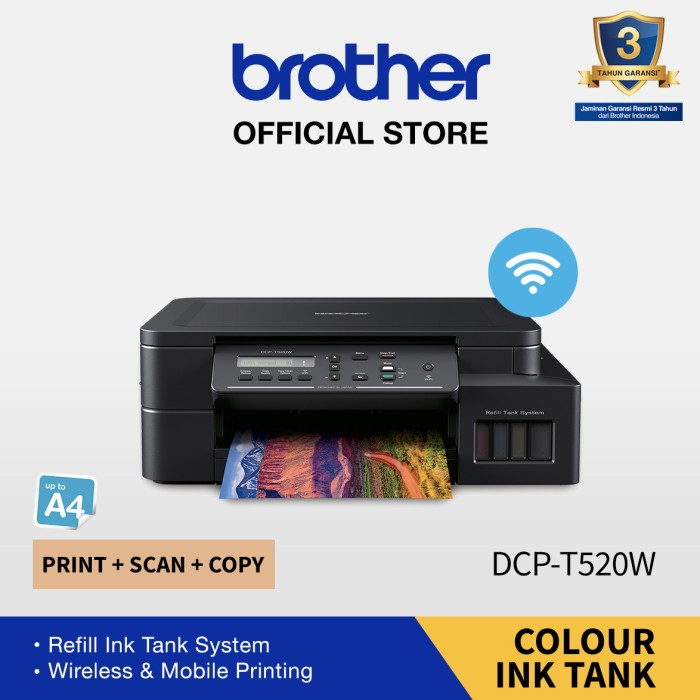 Jual BROTHER Printer DCP T520W T520 Wireless / Print / Scan / Copy ...