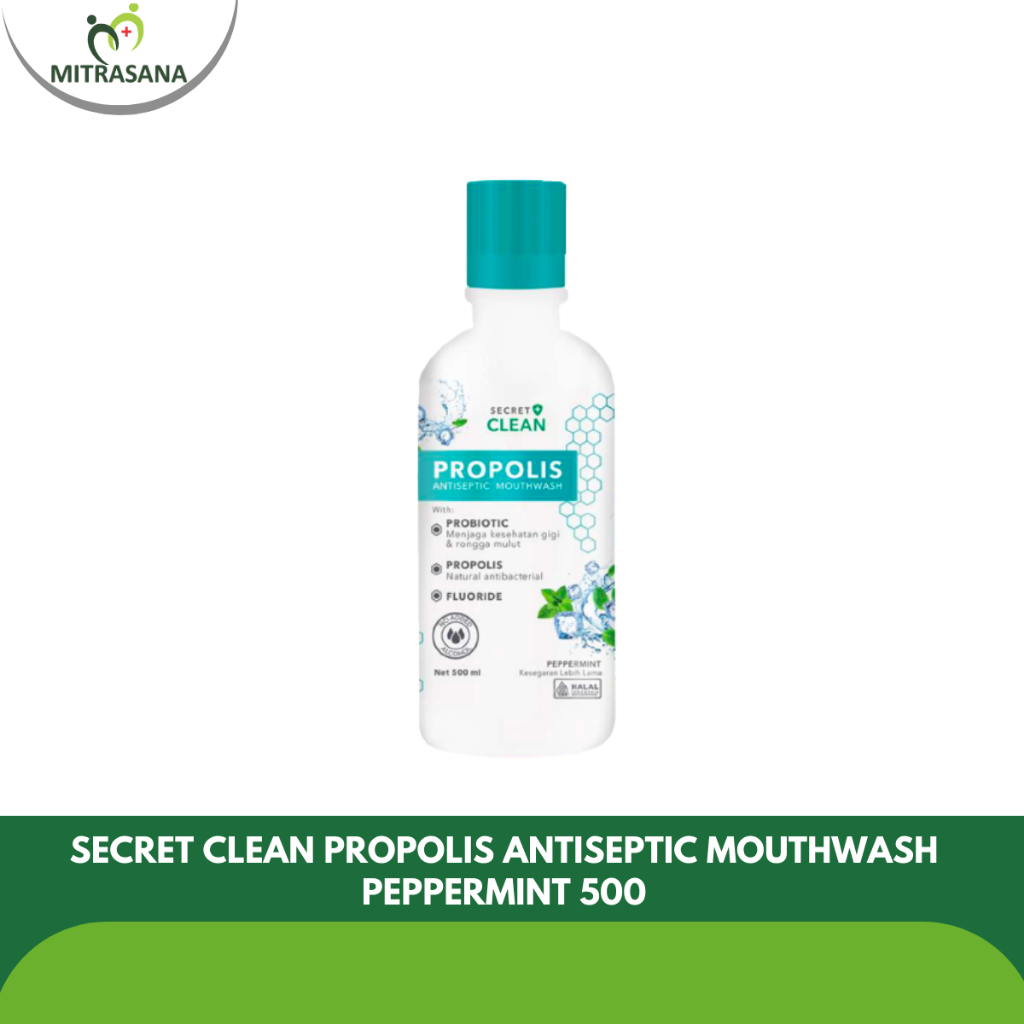 Jual Secret Clean Propolis Antiseptic Mouthwash Peppermint 500ml ...