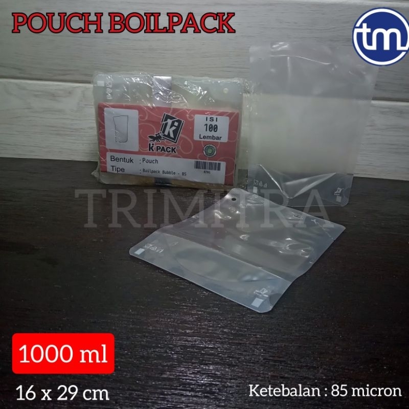 Jual POUCH BOIL 1000ML STANDING POUCH BOILPACK BOIL PACK KEMASAN TAHAN PANAS REBUS FROZEN FOOD ...