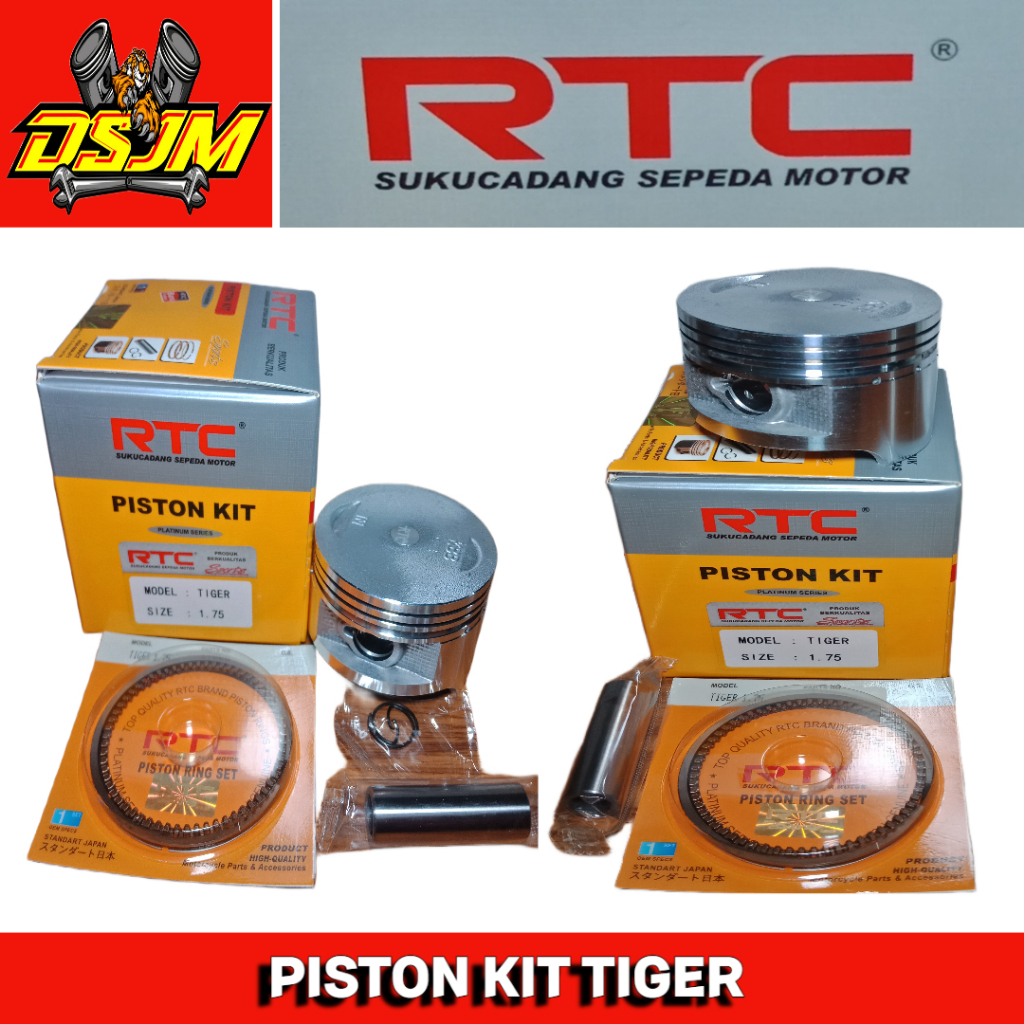 Jual PISTON KIT TIGER BIG SIZE OS 125 150 175 200 HIGH QUALITY MERK RTC ...