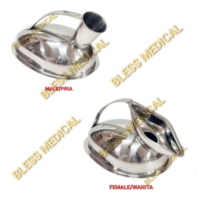 Jual Urinal Pispot Stainless Pasien Pria/Wanita | Shopee Indonesia