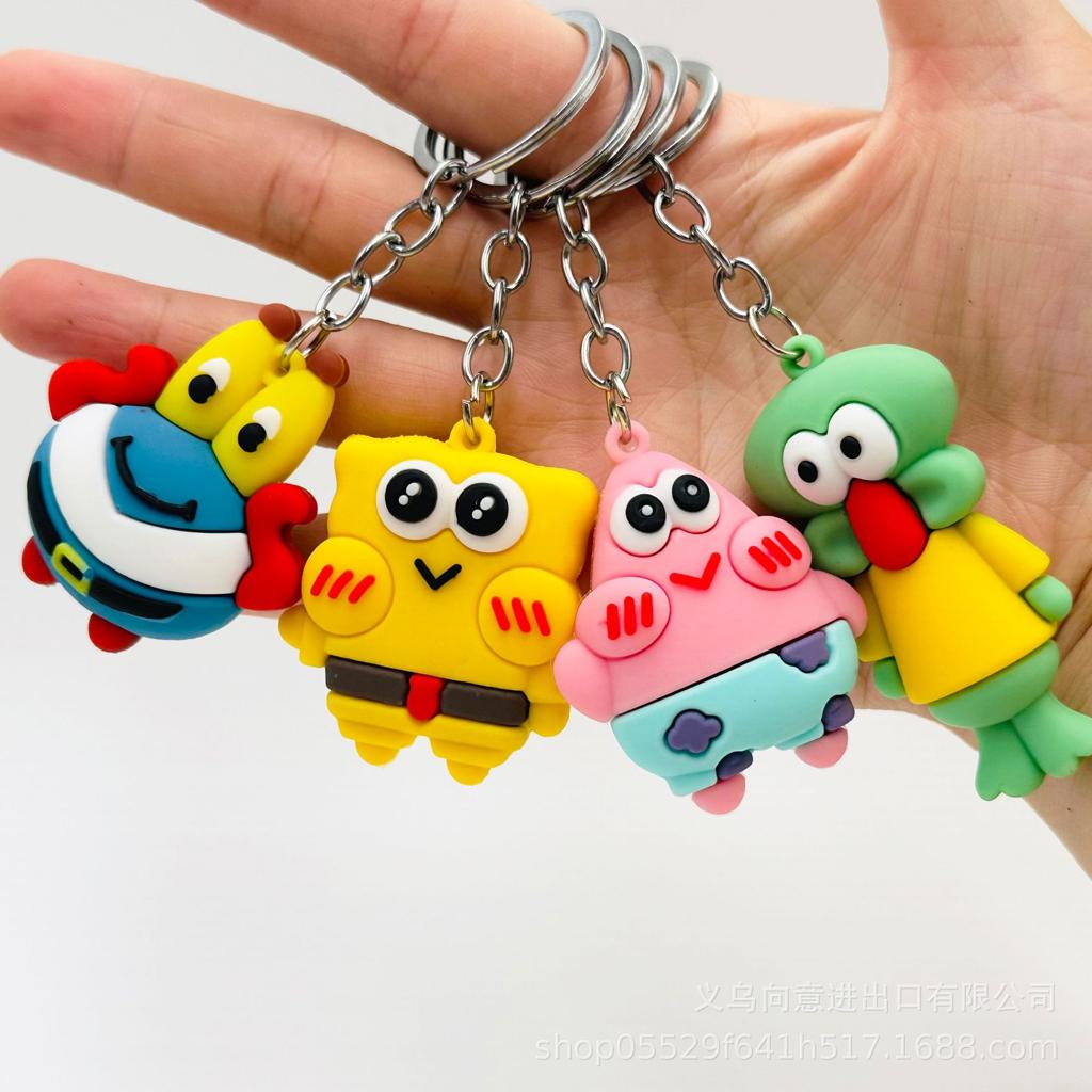 Jual GANTUNGAN KUNCI KARAKTER SPONGEBOB / KEYCHAIN RUBBER SPONGEBOB ...