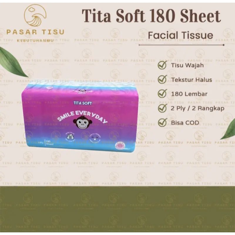 Jual Tita Soft Facial Tisu 180 Sheets 2ply (Paket 12 pcs) | Shopee ...
